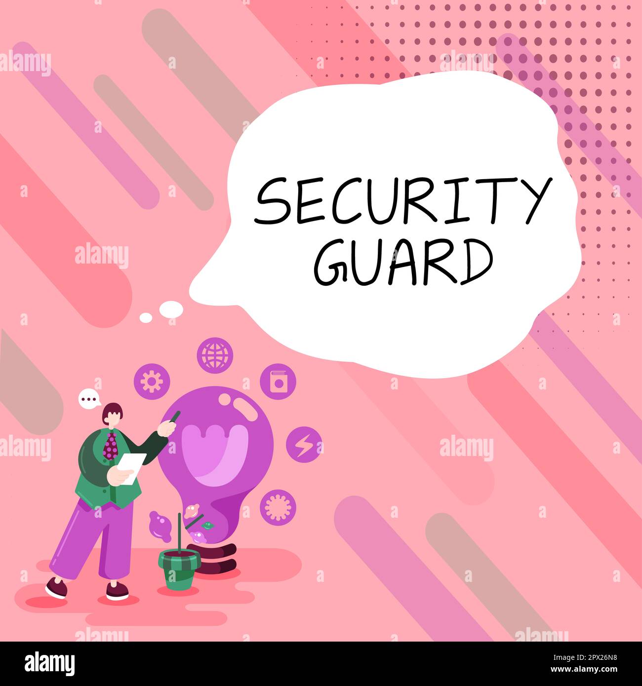 Conceptual display Security Guard, Concept meaning tools used to manage ...