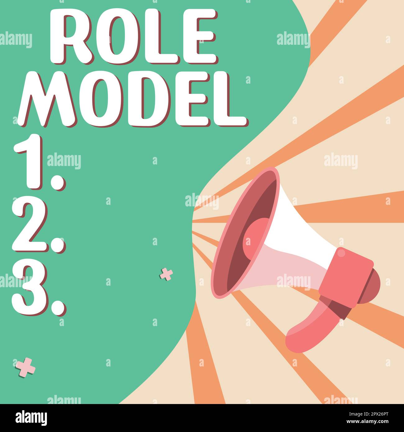 Sign displaying Role Model, Business approach a person looked to by ...