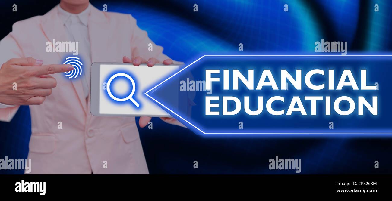 Hand writing sign Financial Education, Word Written on Understanding ...