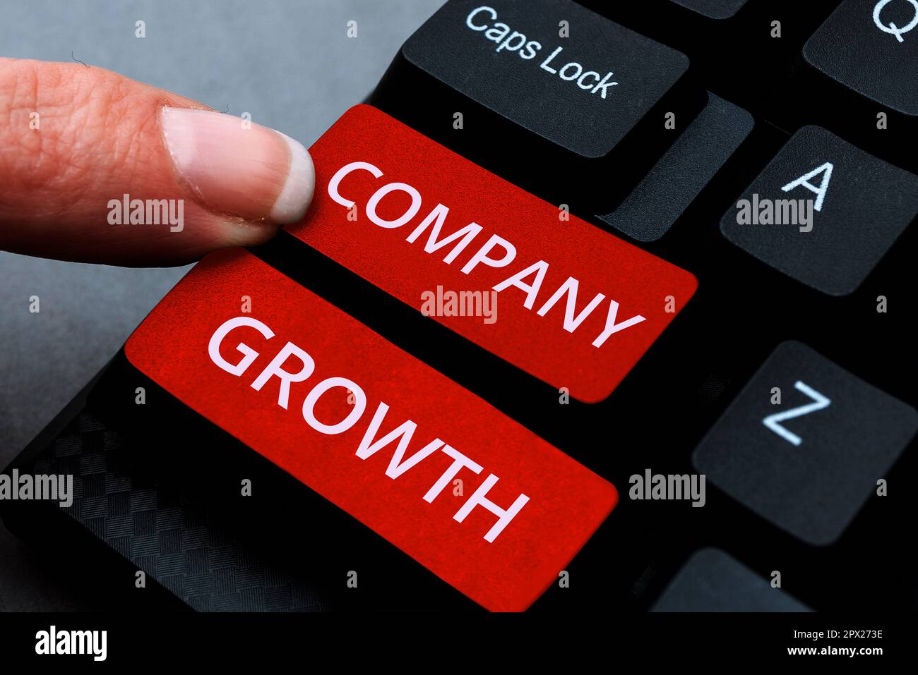 Conceptual display Company Growth, Business showcase a long-term stage ...