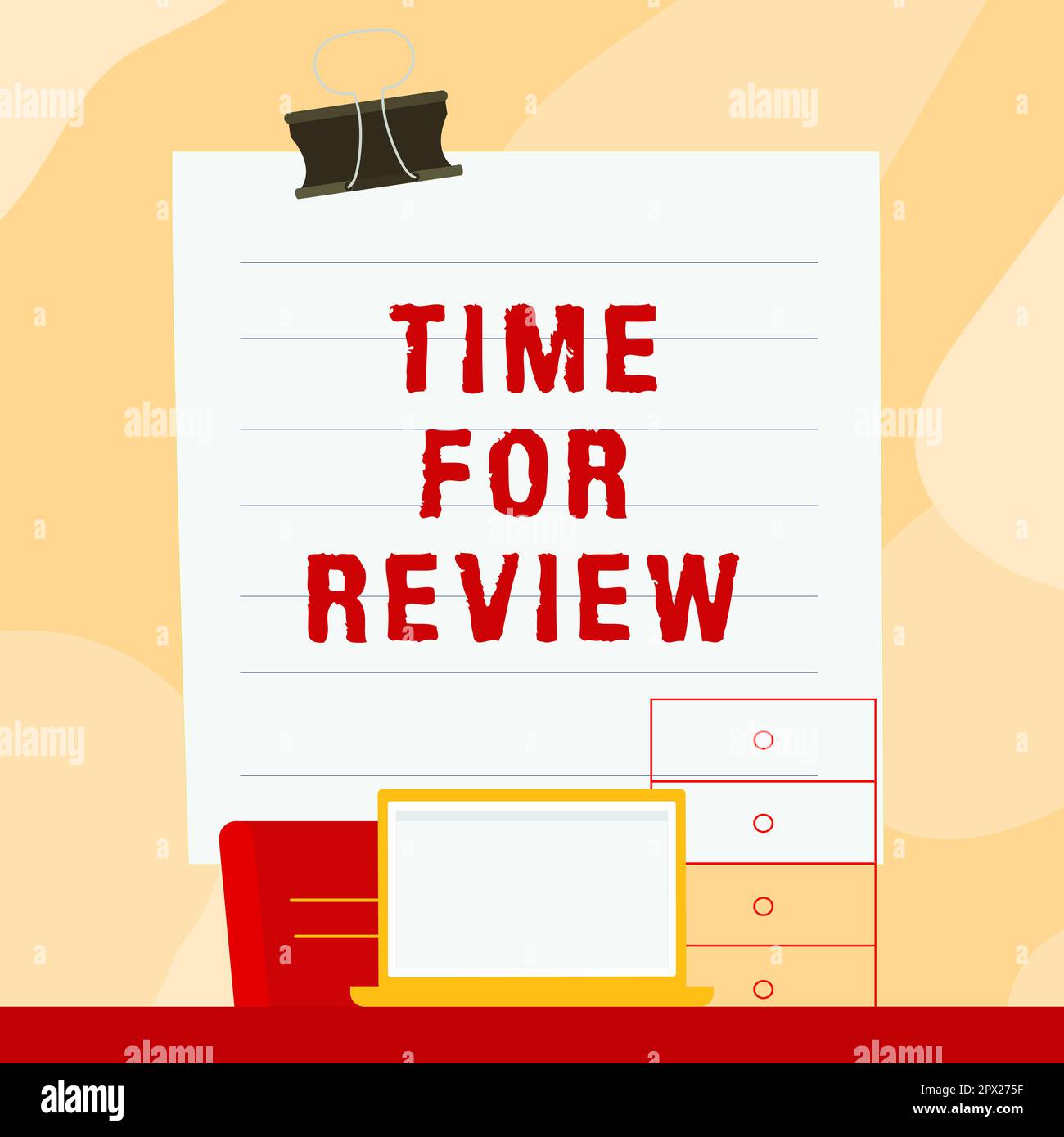 Sign displaying Time For Review, Internet Concept Evaluation Feedback ...