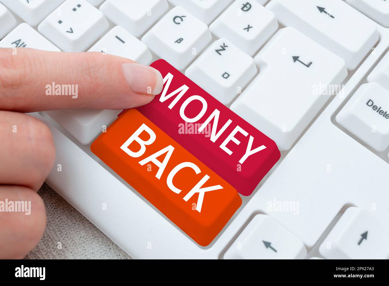 Text showing inspiration Money Back, Business showcase get what you ...