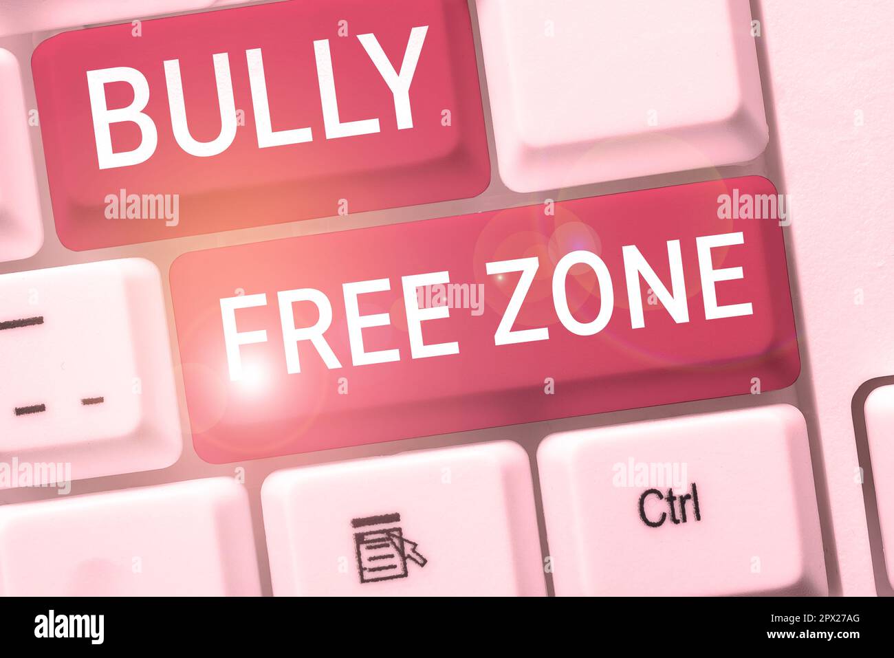 Handwriting text Bully Free Zone, Business approach Be respectful to ...