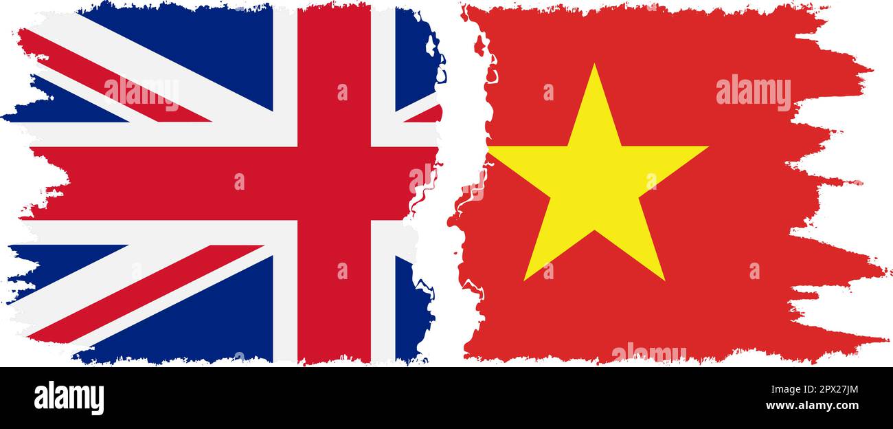 Vietnam and UK grunge flags connection, vector Stock Vector Image & Art ...