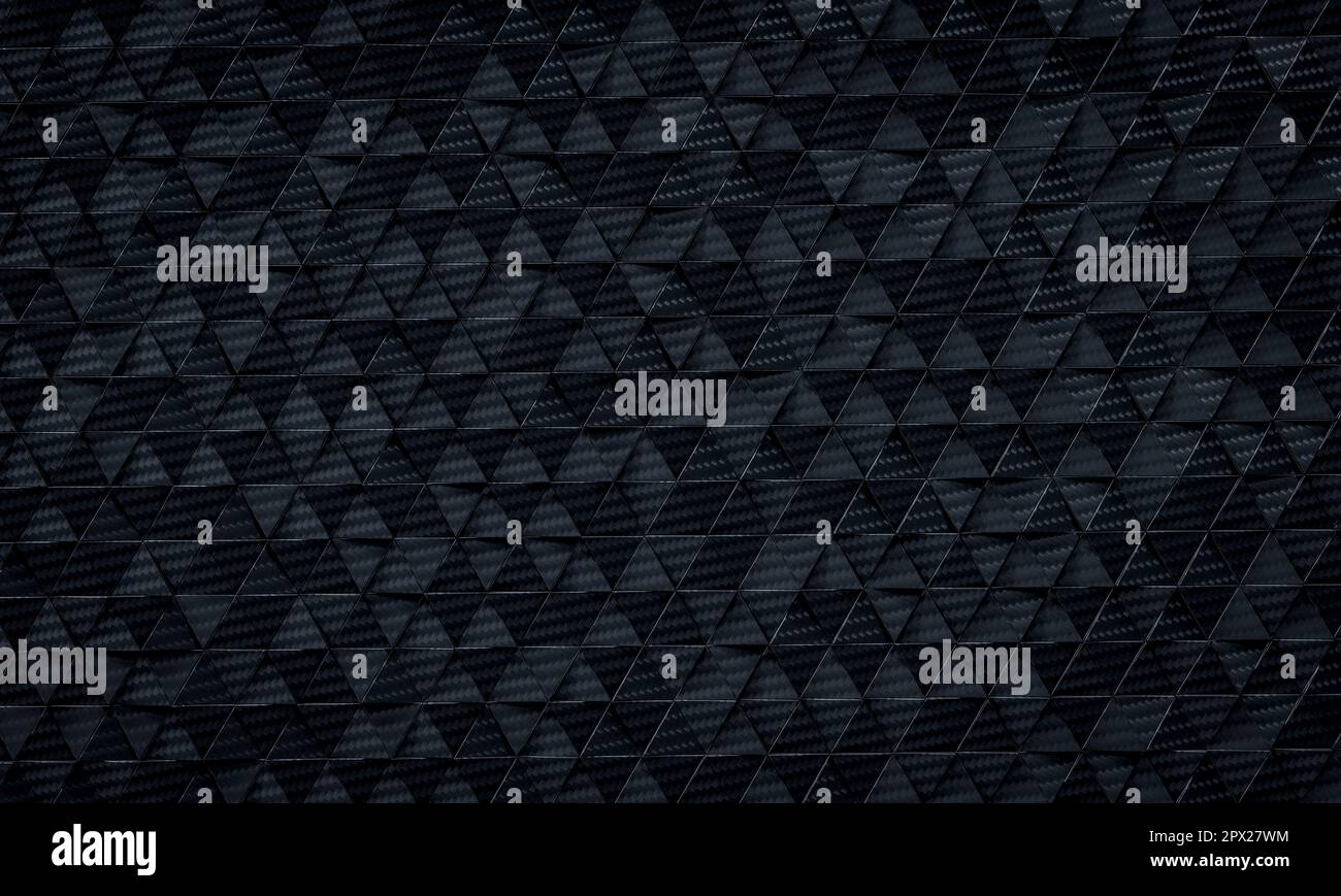carbon fiber triangles abstract background. 3d render Stock Photo - Alamy