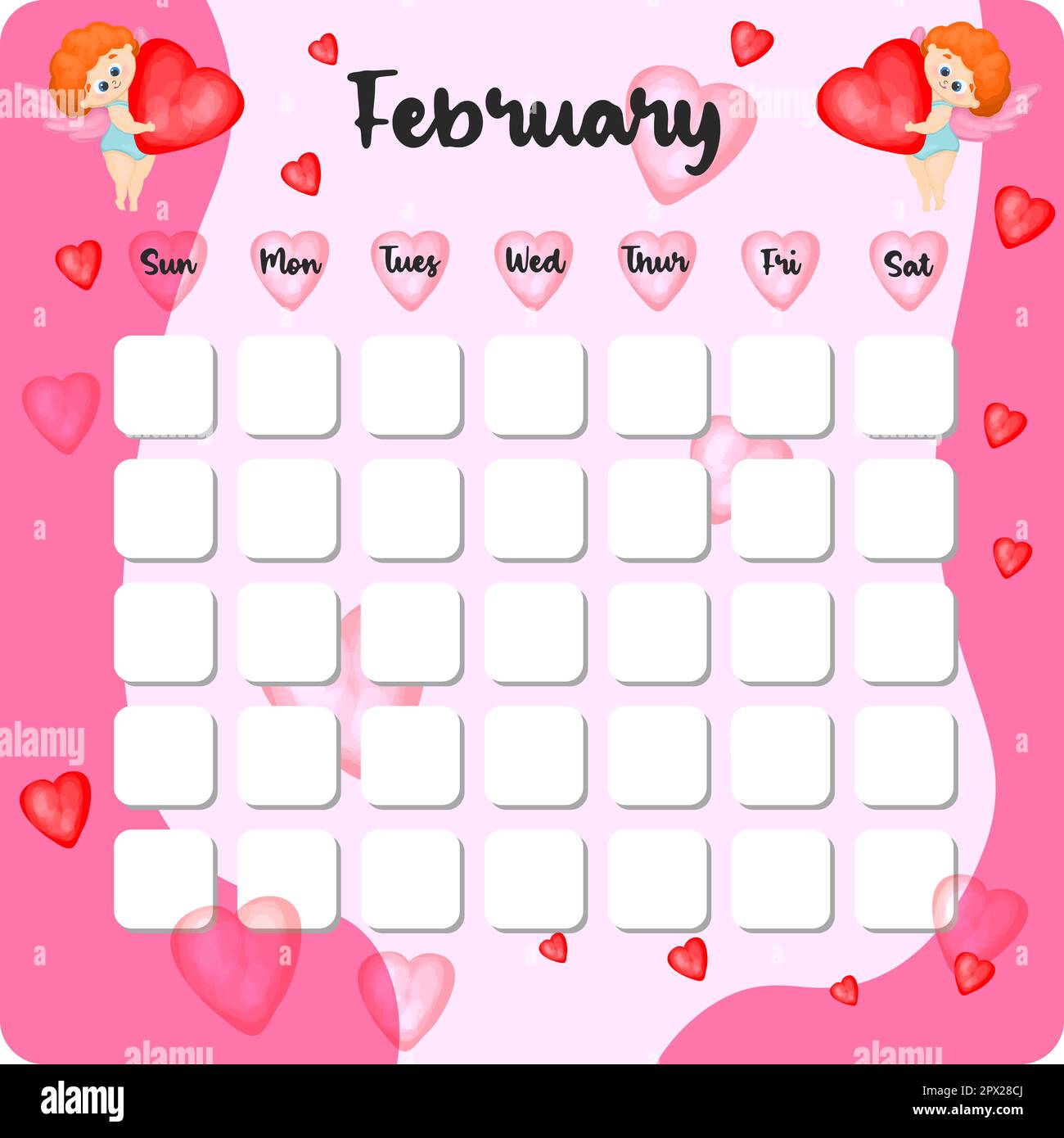February monthly planner, weekly planner, habit tracker template and ...