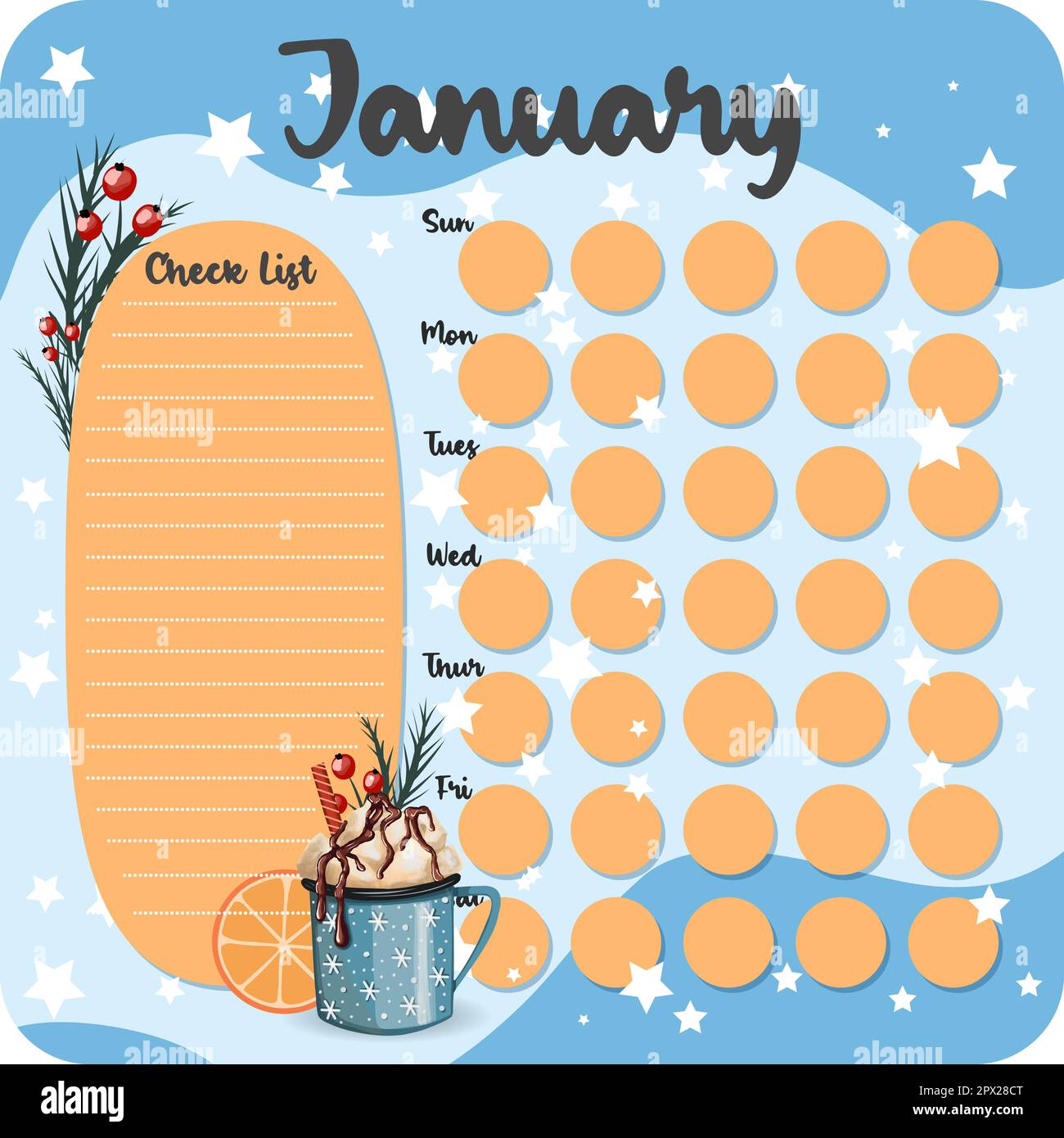 January monthly planner, weekly planner, habit tracker template and ...