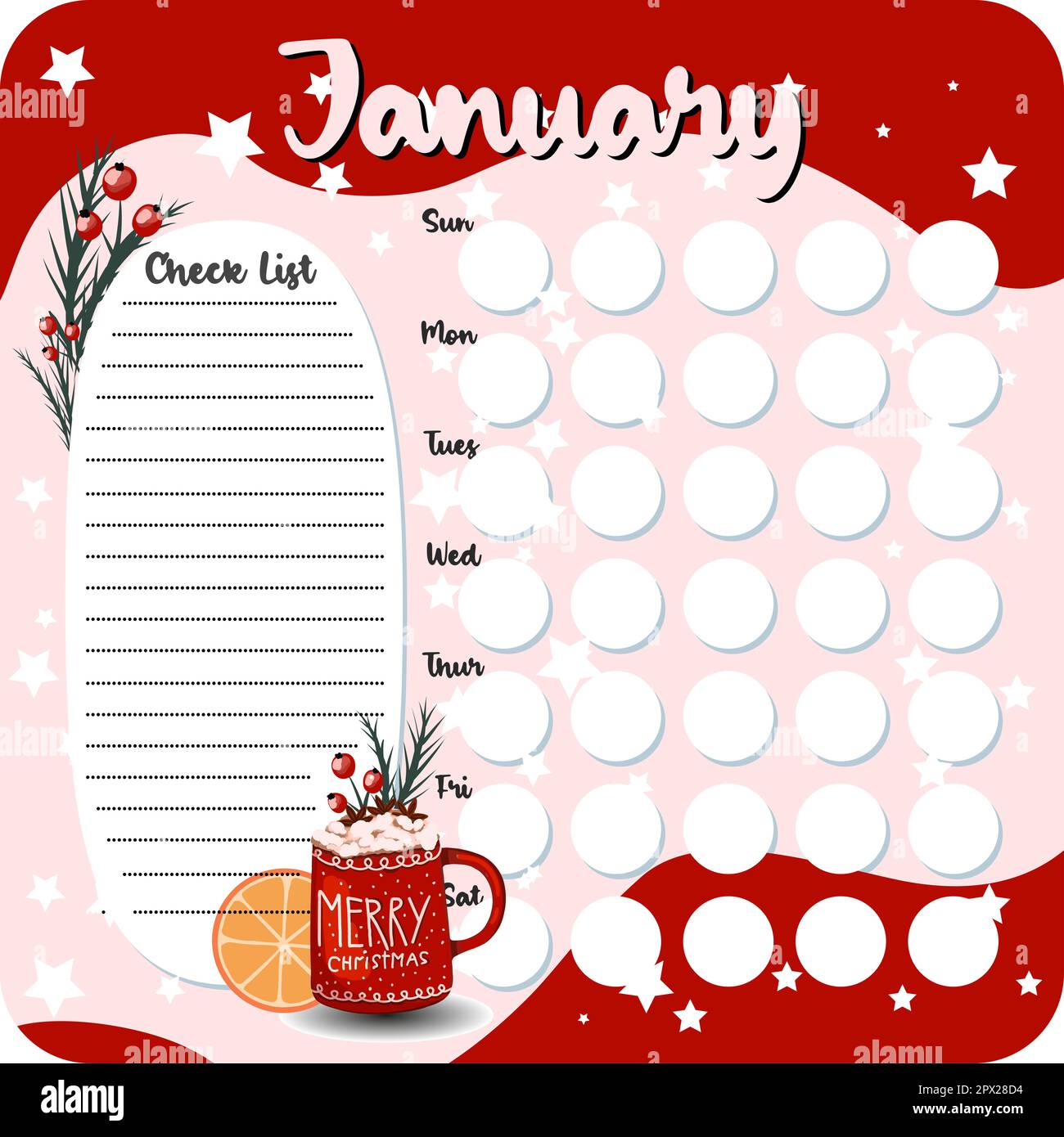 January monthly planner, weekly planner, habit tracker template and ...