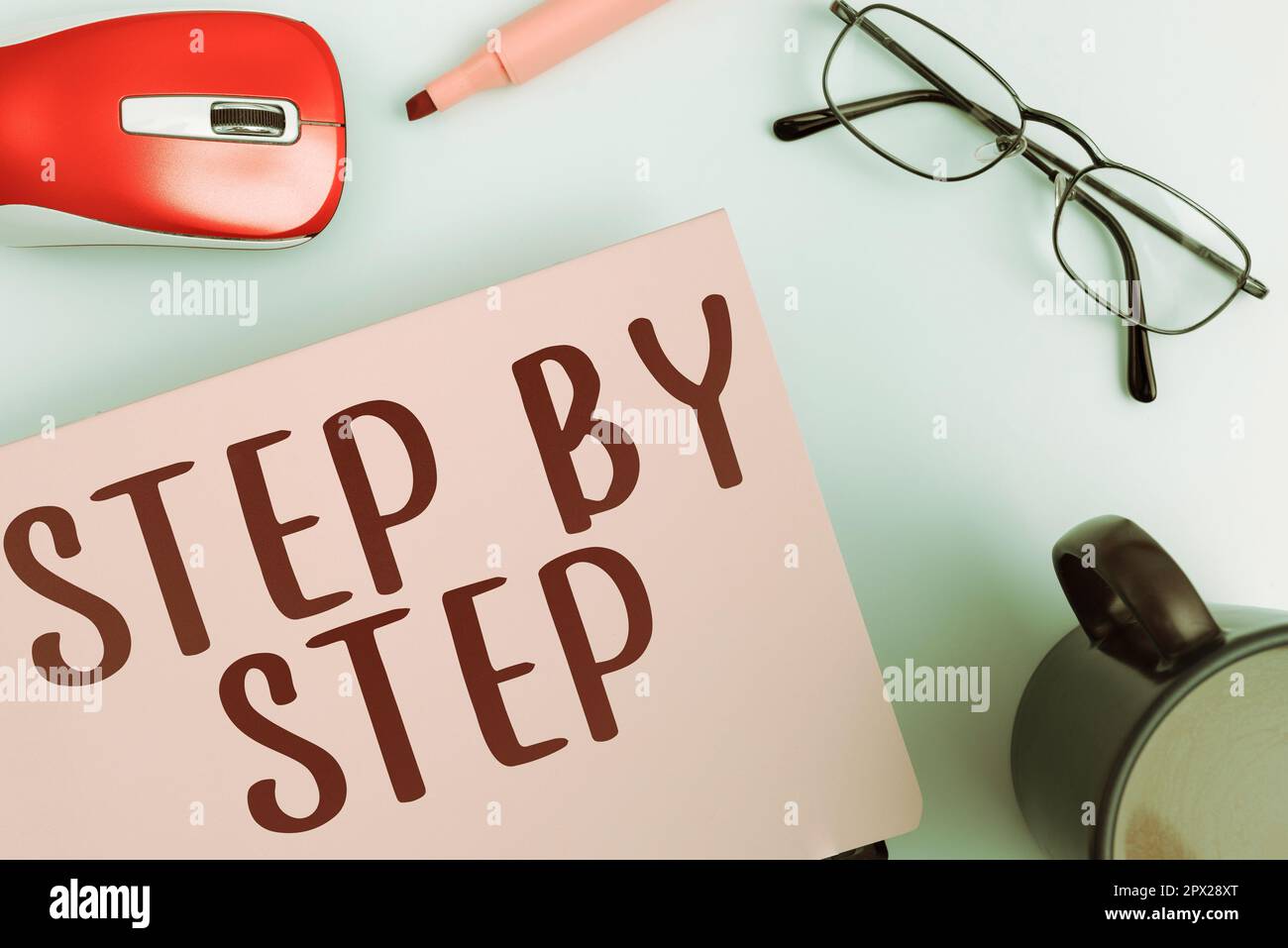 Inspiration showing sign Step By Step, Business approach Slow progress ...