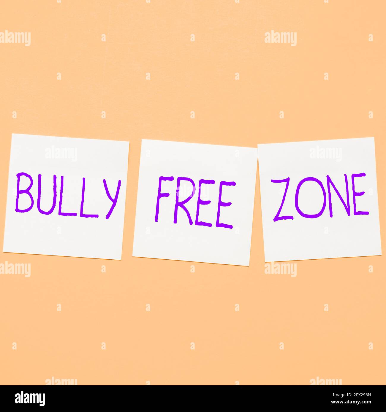 Conceptual display Bully Free Zone, Concept meaning Be respectful to ...