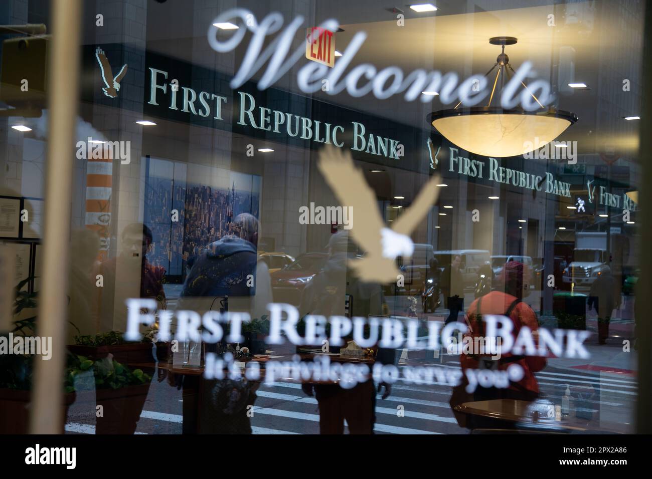 New York, USA. 1st May, 2023. Photo taken on May 1, 2023 shows a branch ...