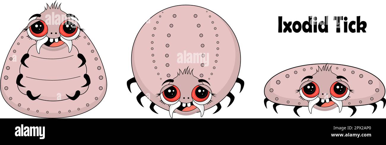 Ticks characters set. Pest control. Ixodid ticks. INSECT PEST ...