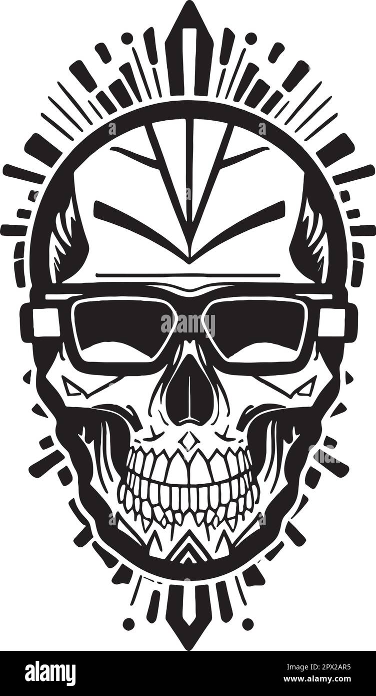 Good looking fashion skull with glasses vector Stock Vector Image & Art ...