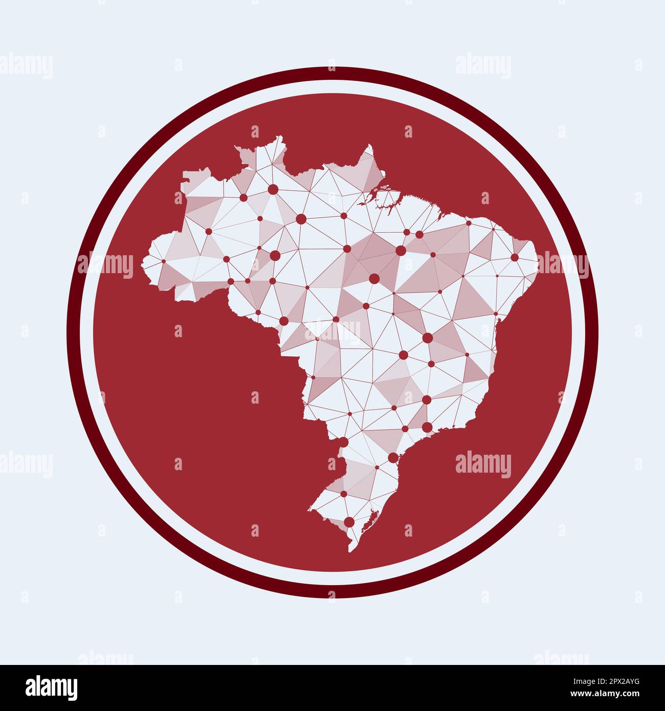 Brazil country map icon logo Stock Vector Images - Alamy