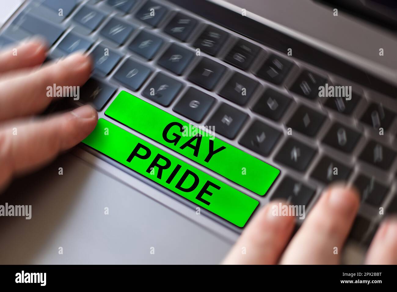 Hand writing sign Gay Pride, Word Written on Dignity of an idividual ...