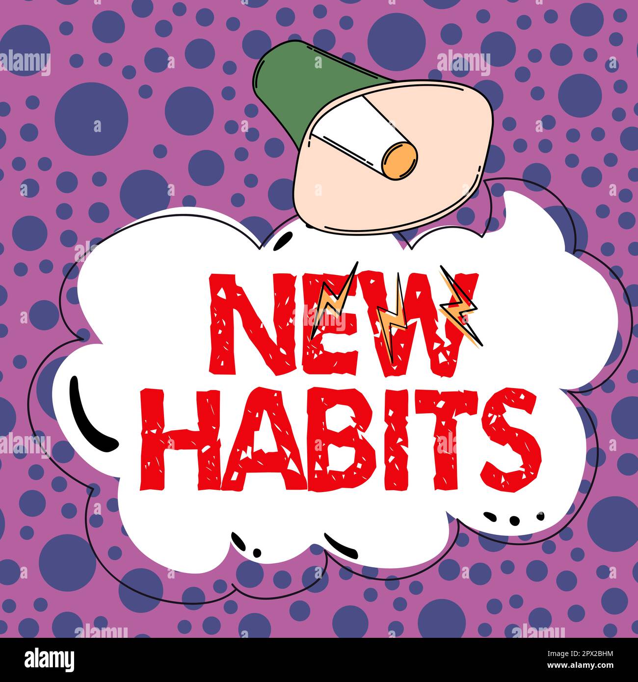 Conceptual display New Habits, Concept meaning change the routine of ...