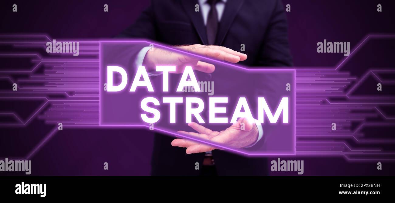Conceptual display Data Stream, Concept meaning sequence of digitally ... Conceptual display Data Stream, Concept meaning sequence of digitally ...