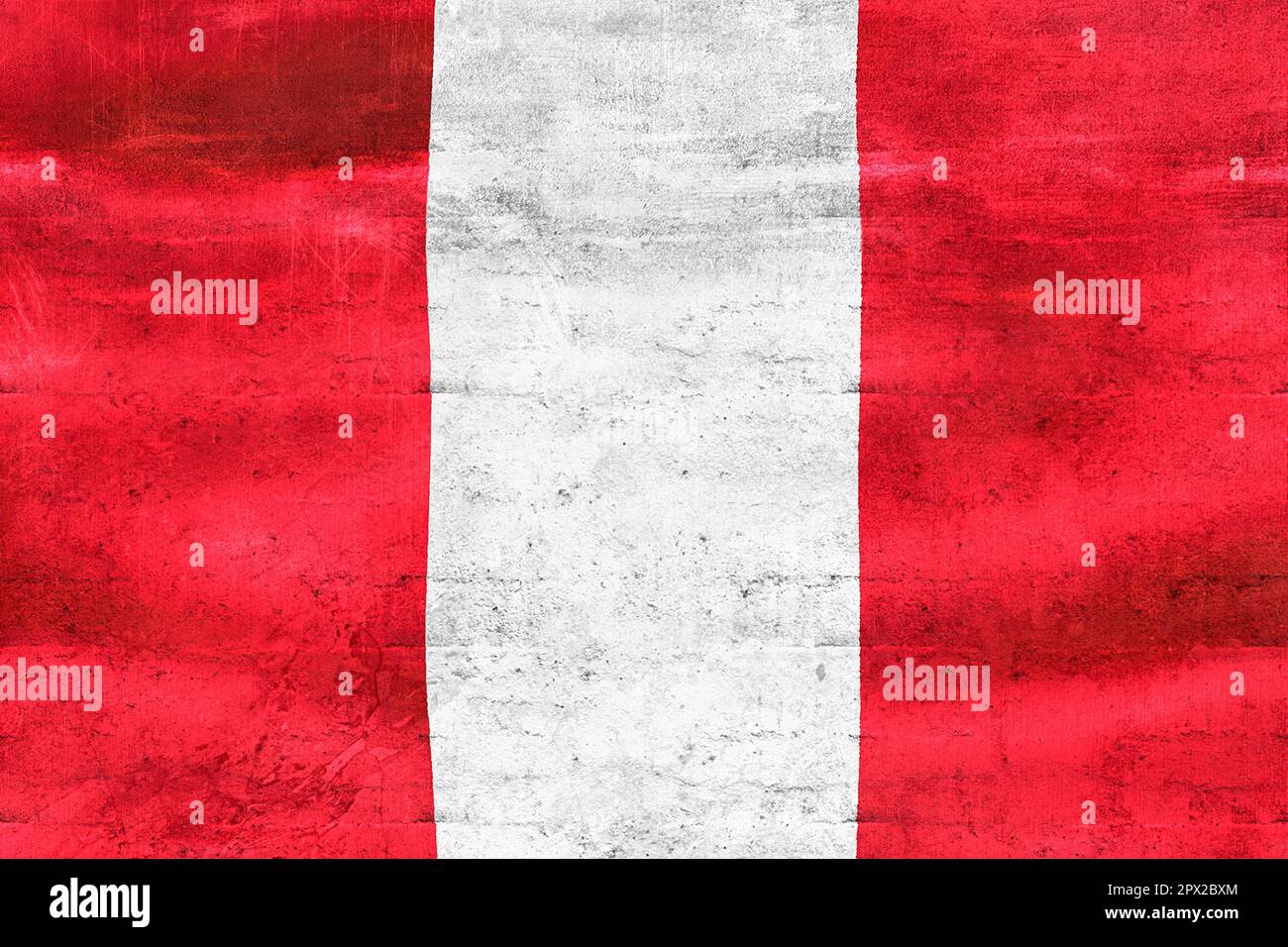 Peru flag - realistic waving fabric flag Stock Photo - Alamy