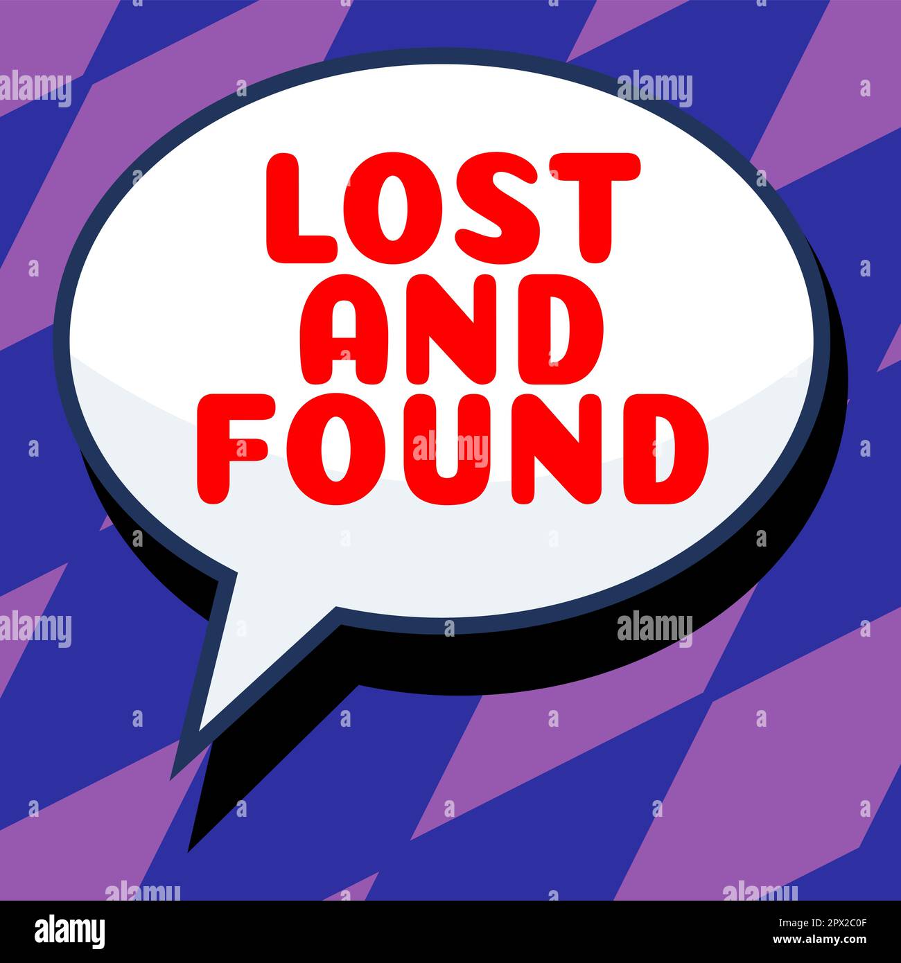 Conceptual caption Lost And Found, Word for Place where you can find ...