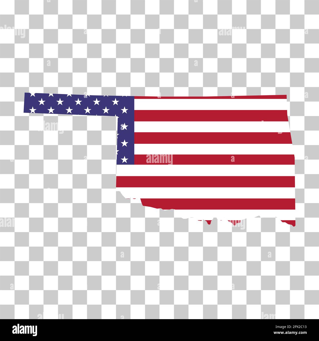 Oklahoma map shape, united states of america. Flat concept icon symbol ...