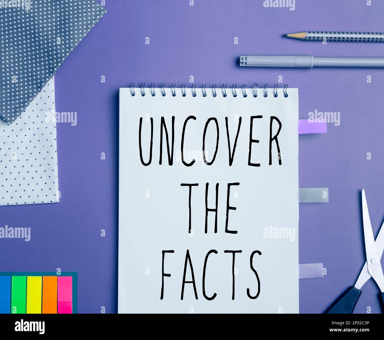 Hand writing sign Uncover The Facts, Business overview Find the truth ...