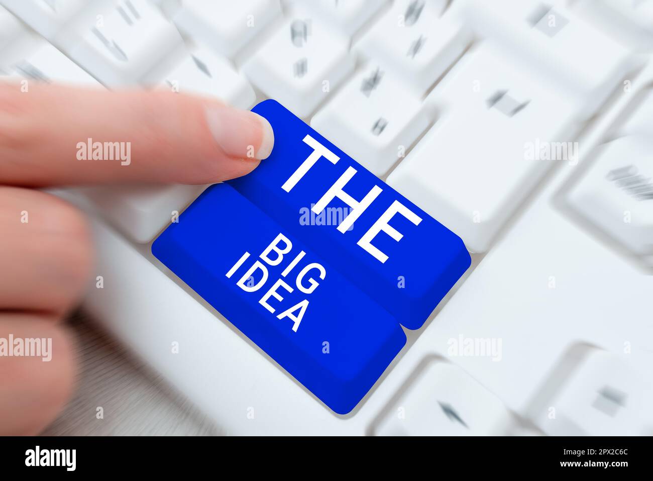 Hand writing sign The Big Idea, Business approach have a successful ...