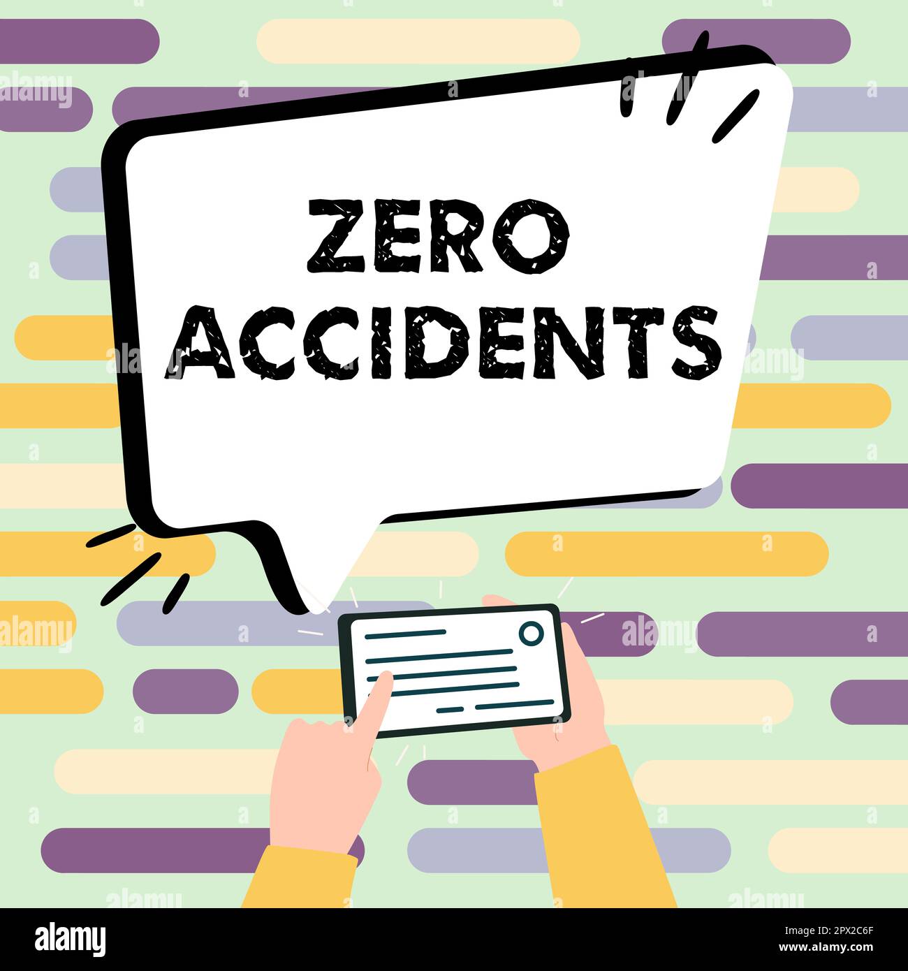 Conceptual caption Zero Accidents, Business concept important strategy for preventing workplace ...
