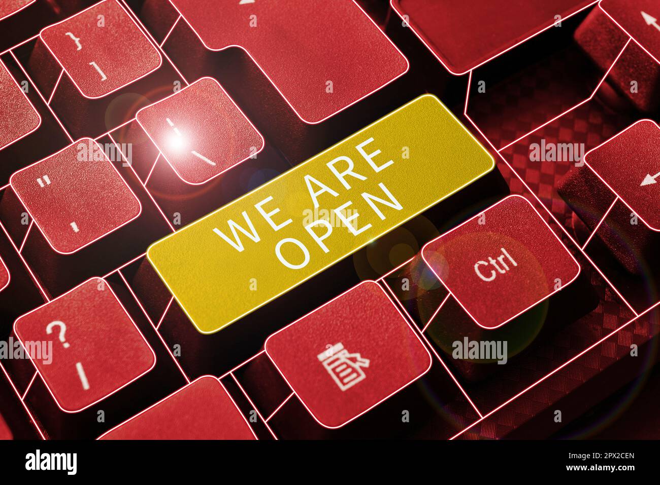 Writing Displaying Text We Are Open Business Concept No Enclosing Or