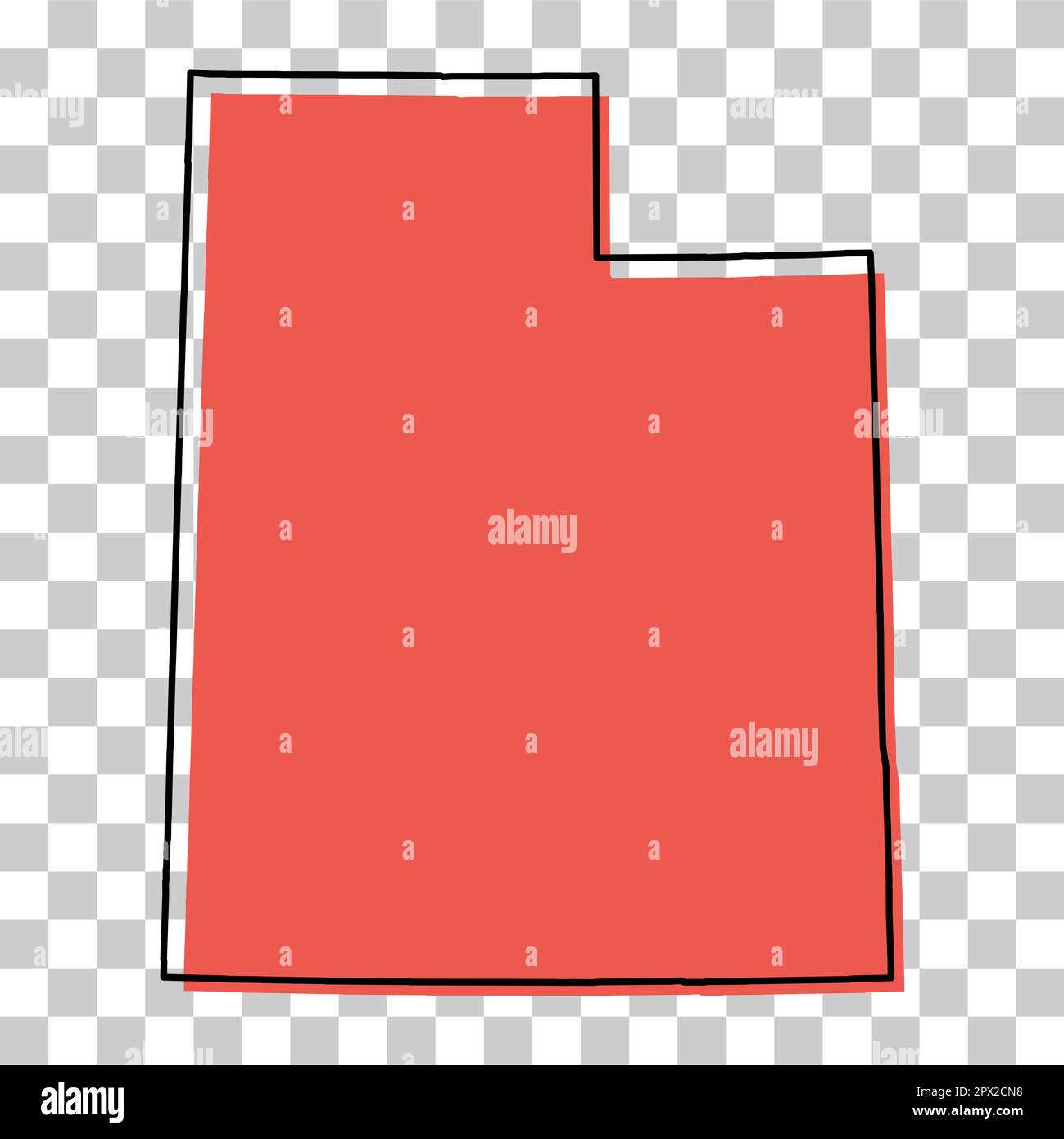 Utah map shape, united states of america. Flat concept icon symbol ...