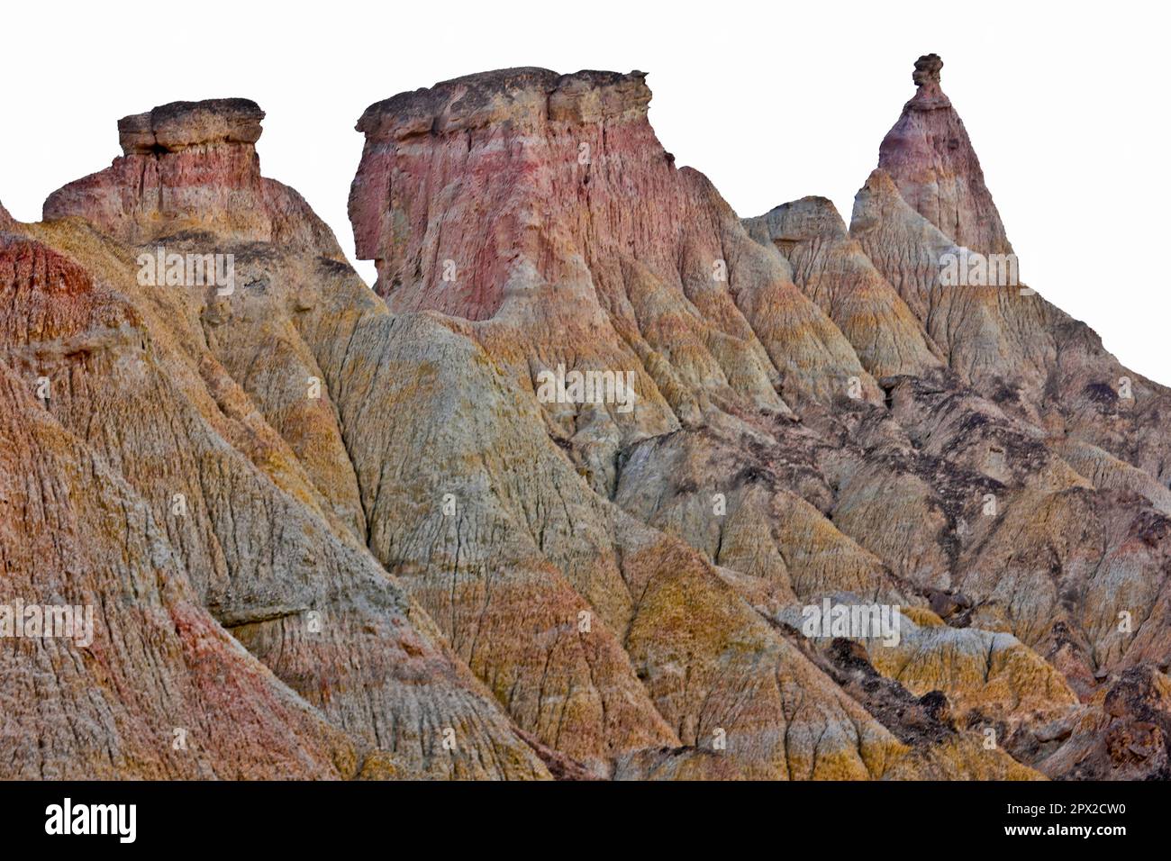 ZHANGYE, CHINA - MAY 1, 2023 - A view of soil forest landform at the ...