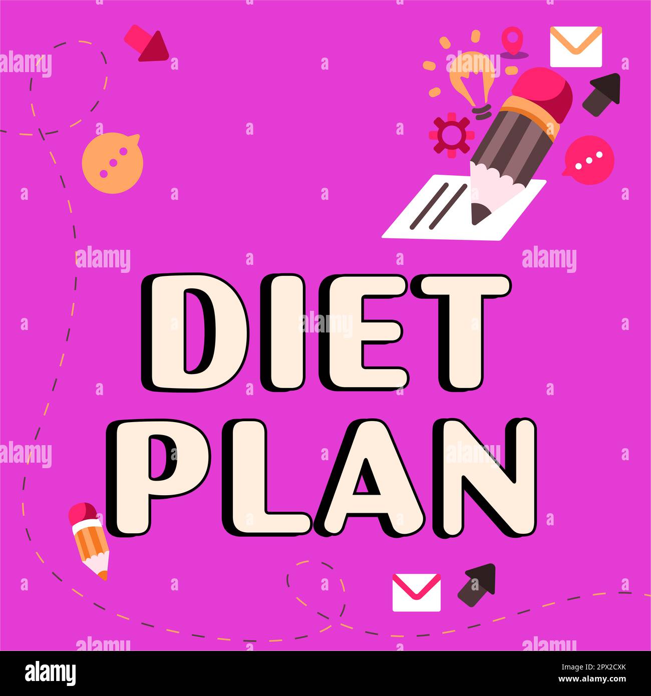 Conceptual caption Diet Plan, Word Written on Use of specific intake of ...
