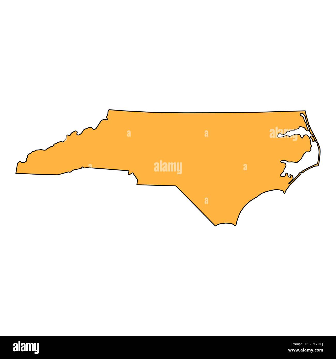 North Carolina map shape, united states of america. Flat concept symbol ...