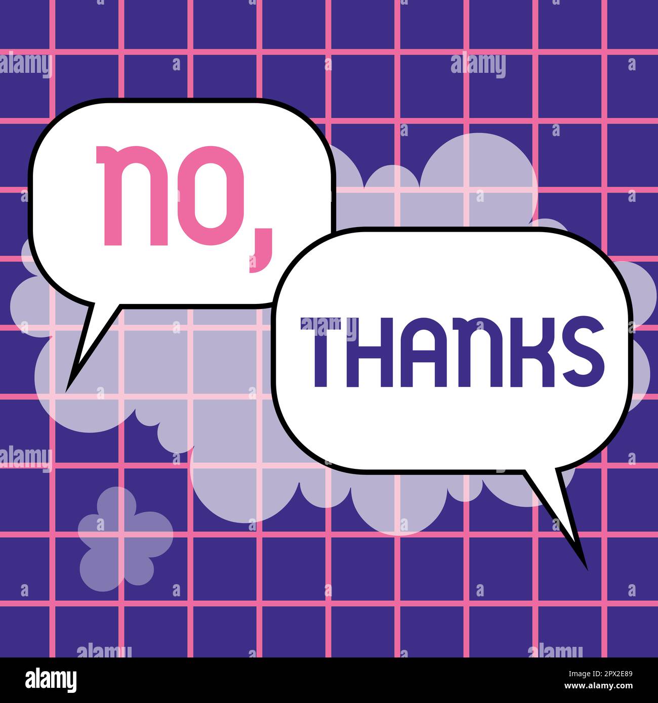 Writing displaying text No, Thanks, Word for Answering question using ...