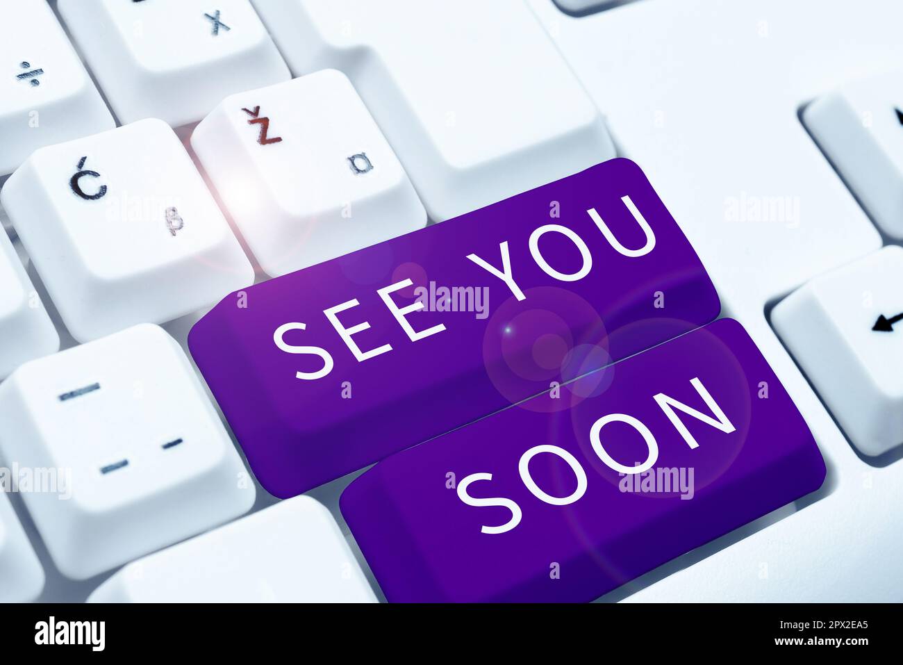 Text caption presenting See You Soon, Word for used for saying goodbye to someone and going to ...