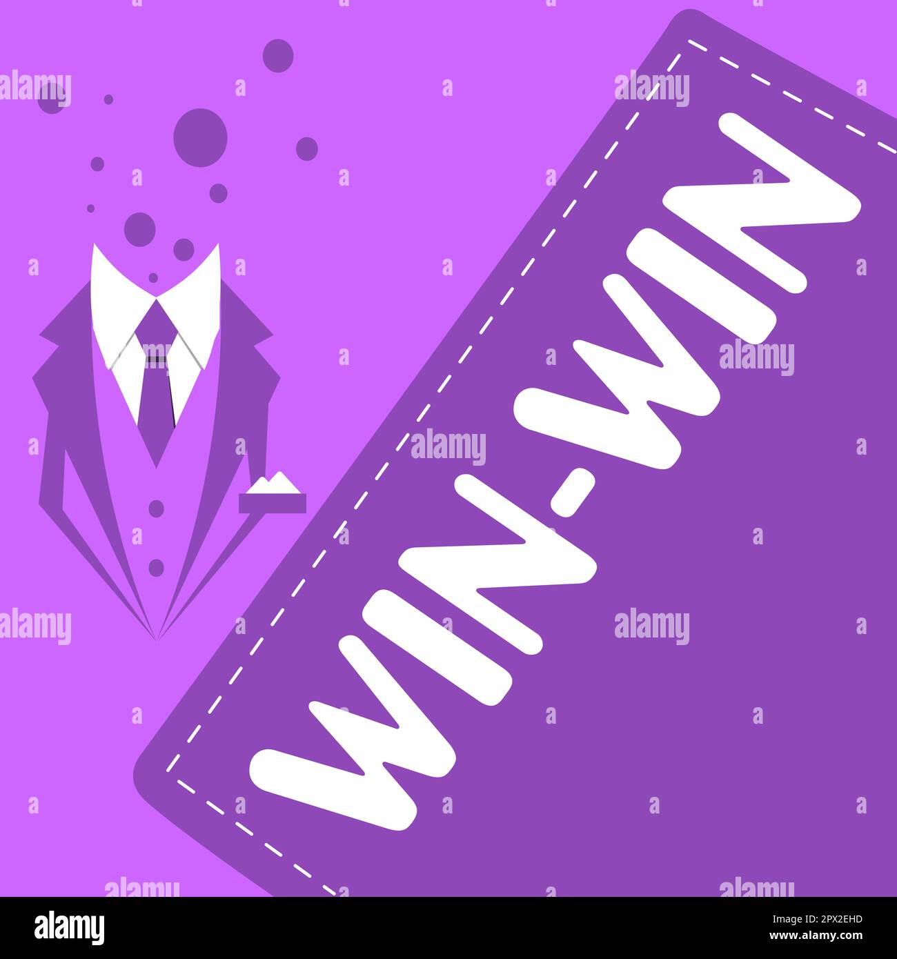 Sign displaying Win Win, Business overview Strategy for both parts ...