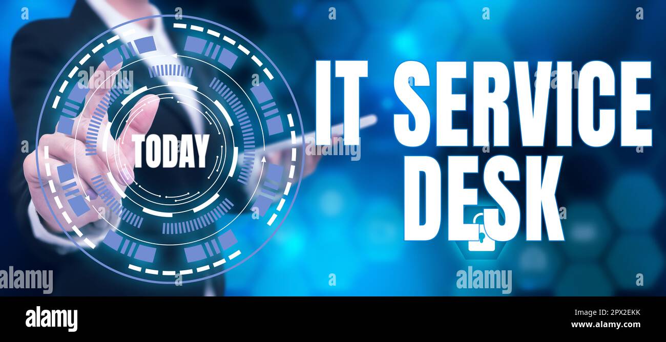 Hand writing sign It Service Desk, Conceptual photo Technological ...