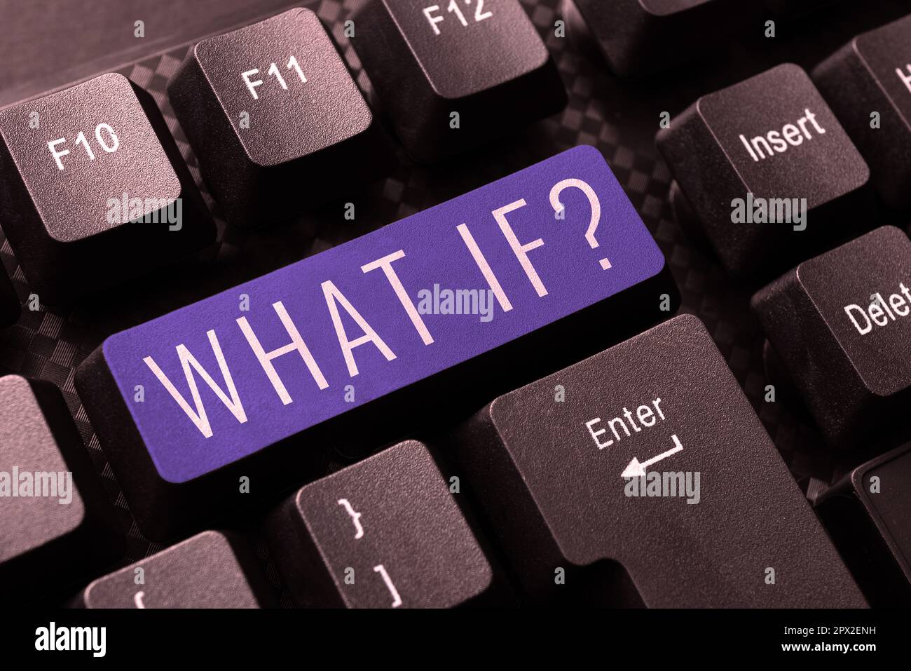 Hand writing sign What If, Business approach Study all possibilities ...