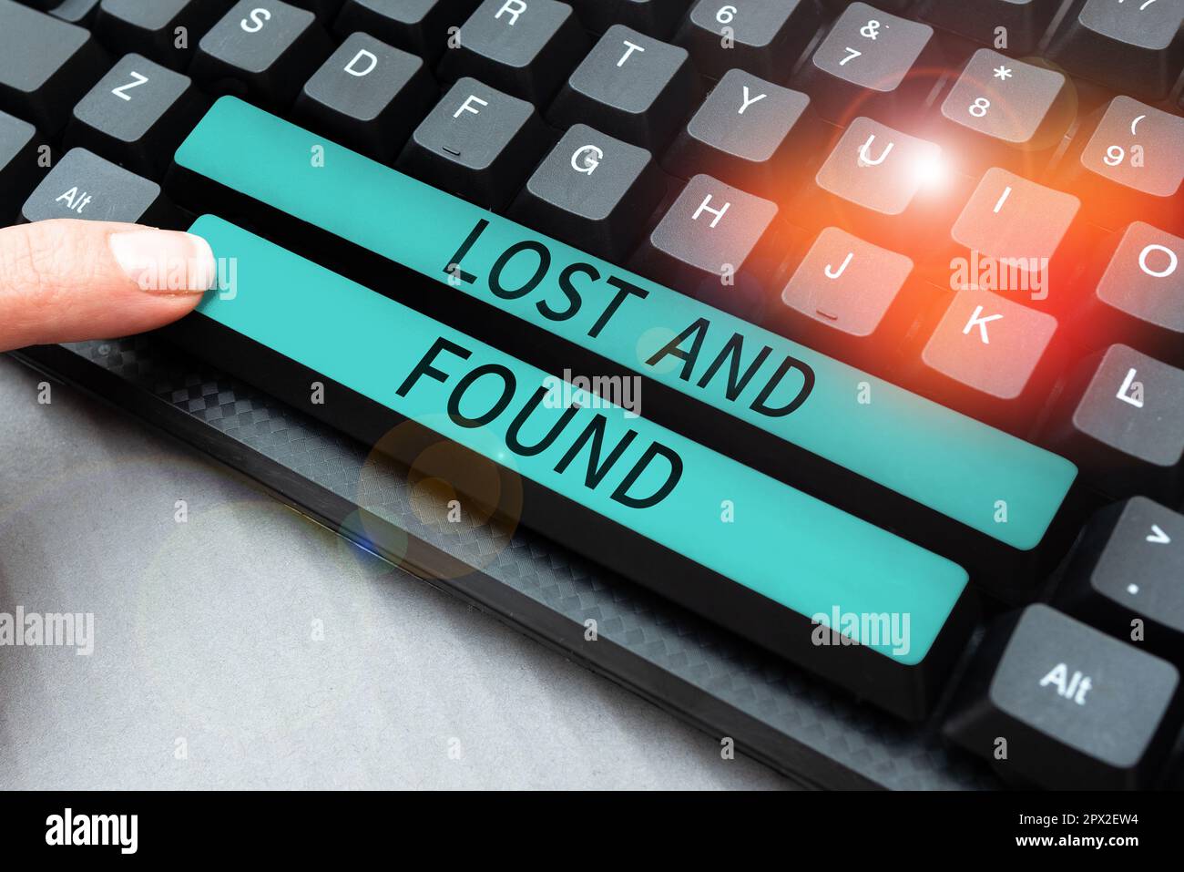 Writing displaying text Lost And Found, Business concept Place where ...