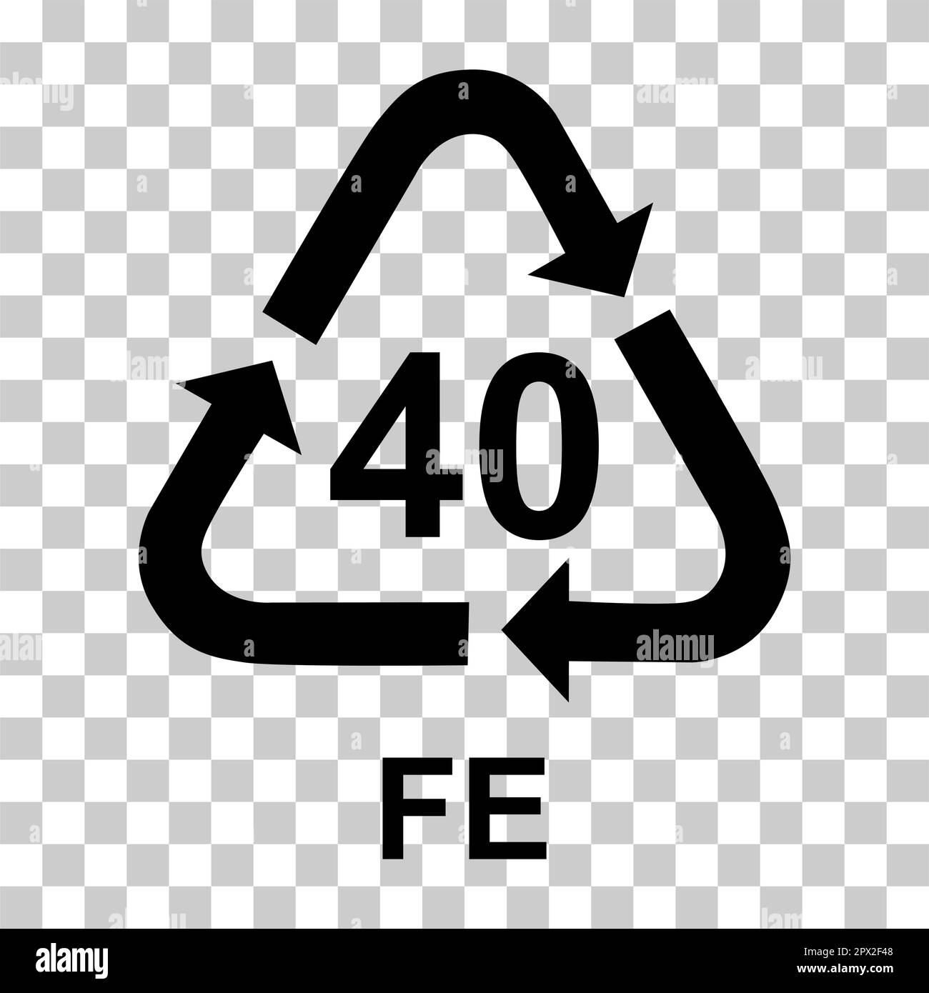 Metals symbol, ecology recycling sign isolated on white background ...