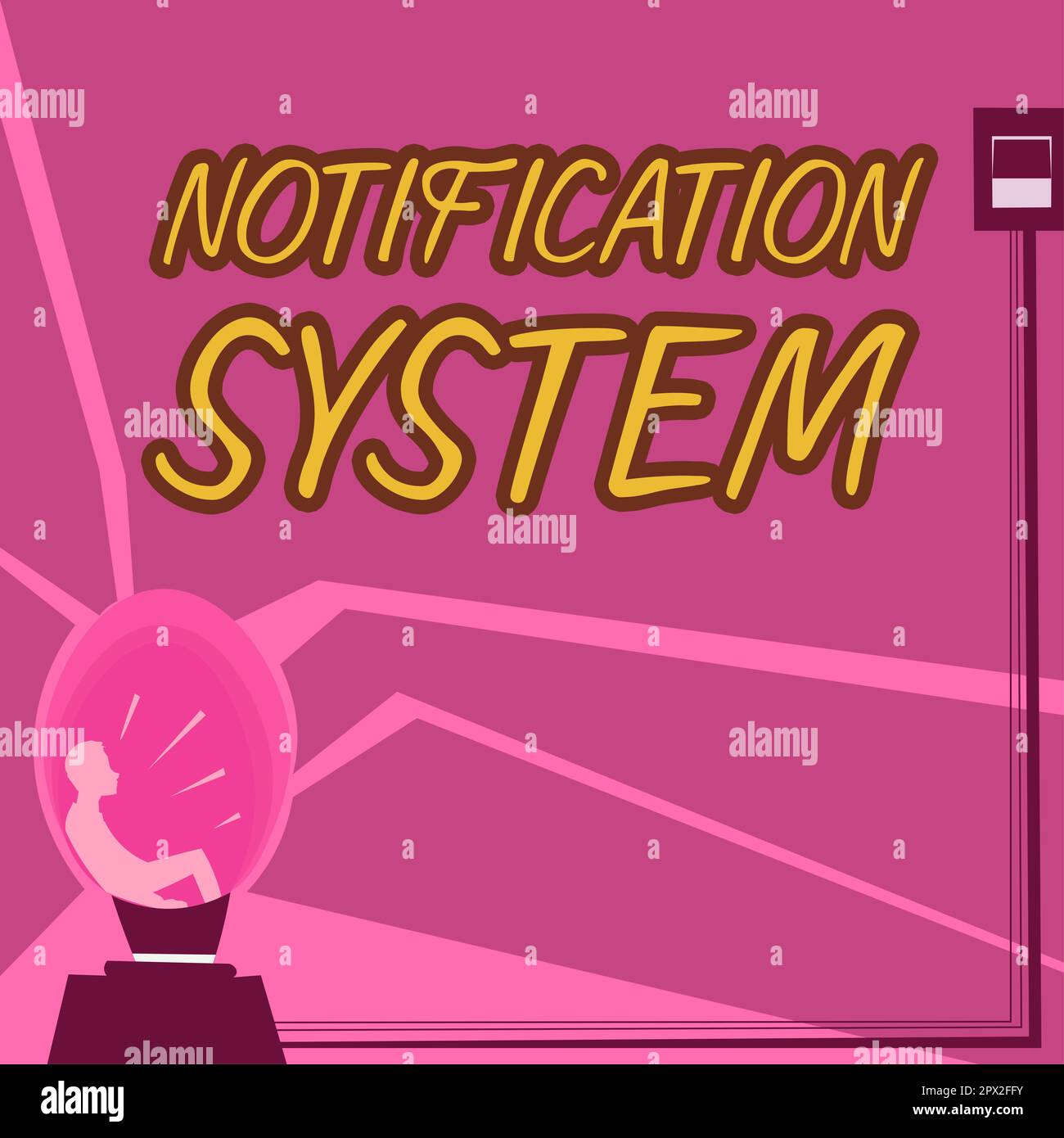 Hand writing sign Notification System, Business concept Do not forget ...