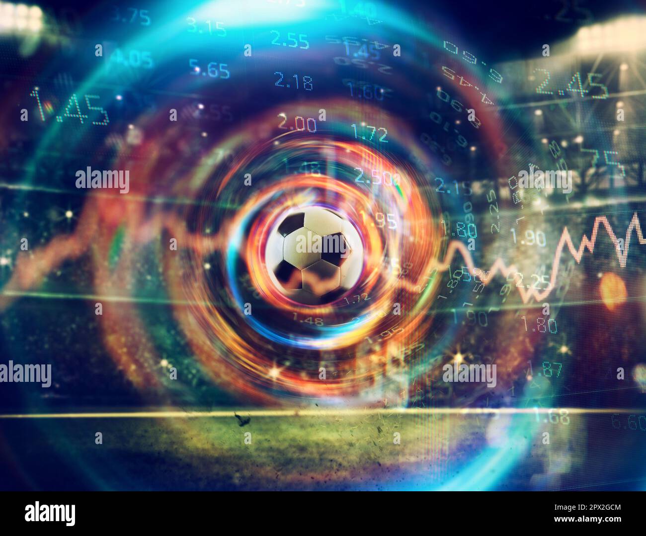 Online bet and analytics and statistics for soccer Stock Photo - Alamy