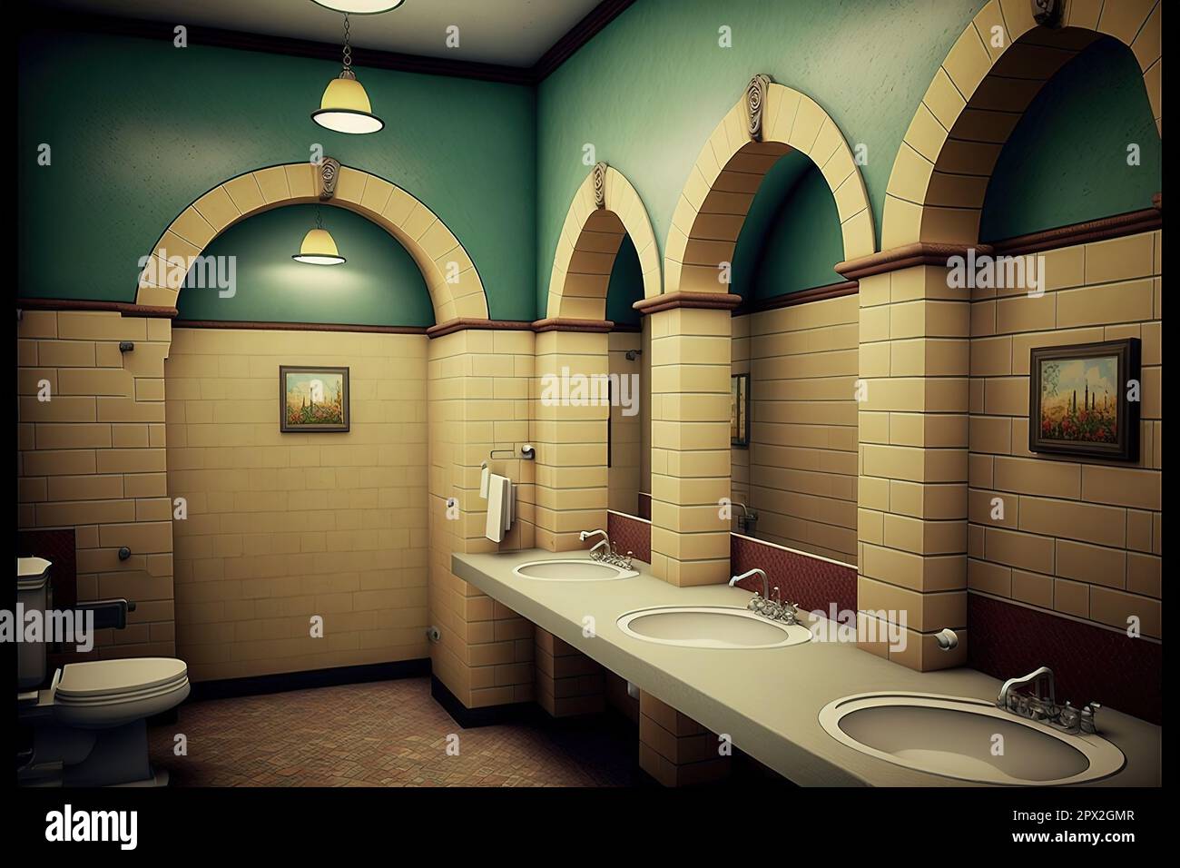 University restroom hi-res stock photography and images - Alamy