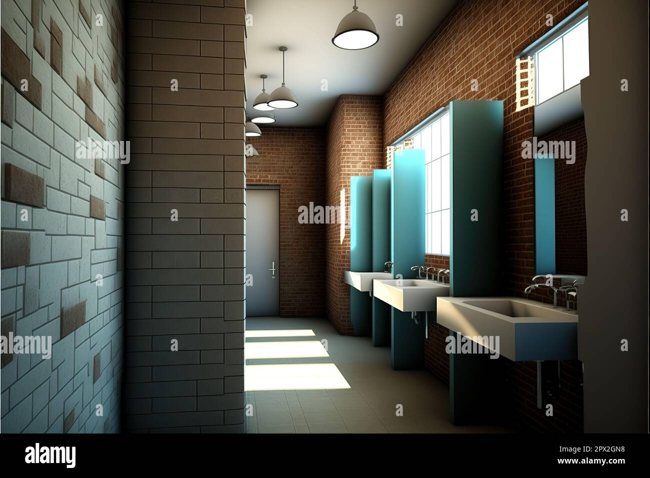Public restroom interrior Stock Photo - Alamy