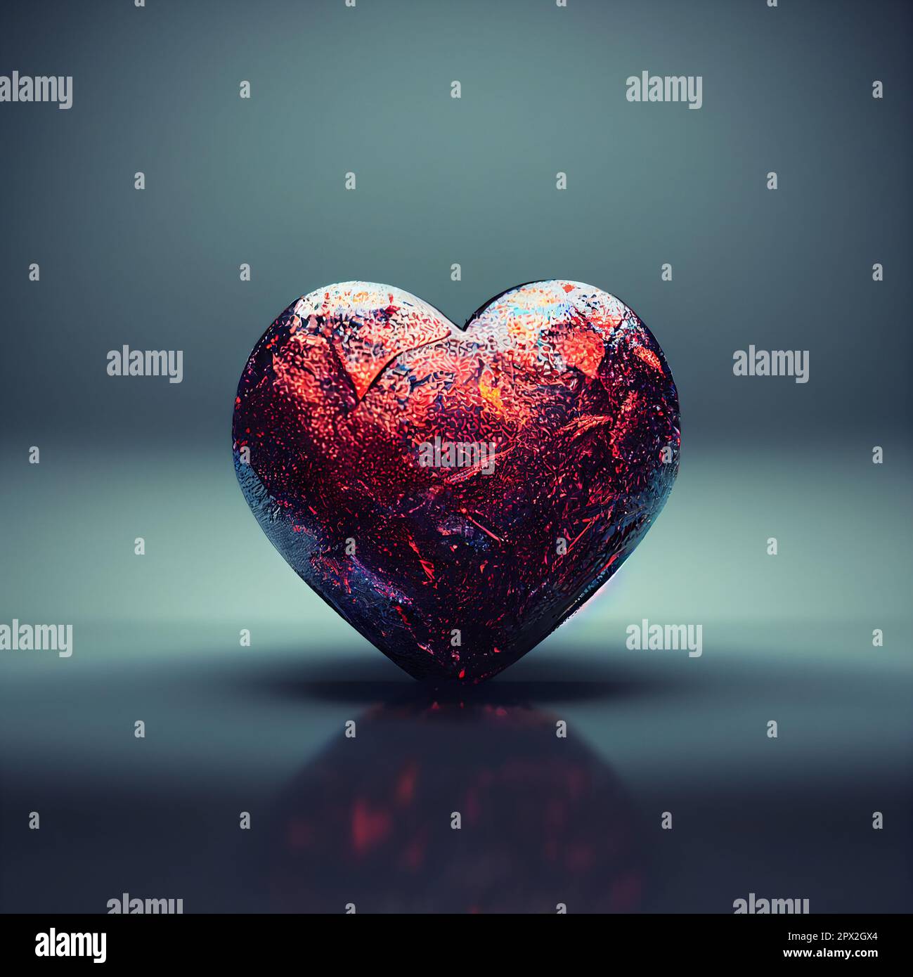 3D heart shape illustration, Love symbol concept Stock Photo - Alamy