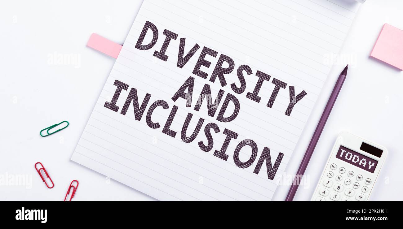 Text caption presenting Diversity And Inclusion, Business approach ...