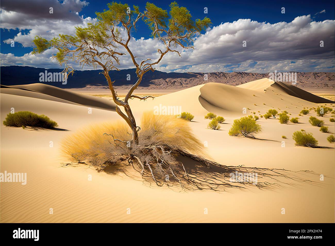 Mesquite Sand Dunes Death Valley stock photo Barren, California, Death ...