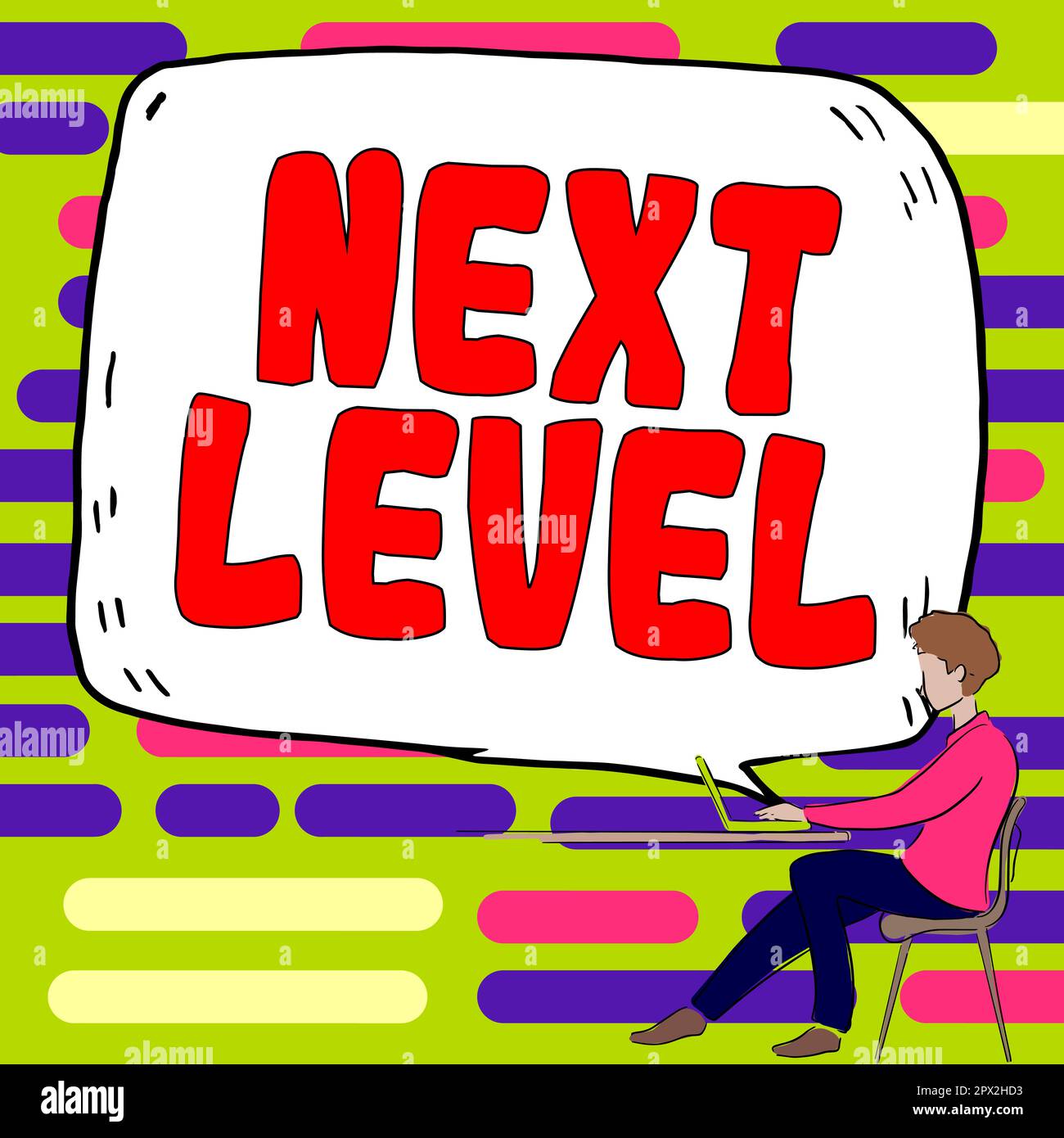 Text sign showing Next Level, Internet Concept having more than one ...