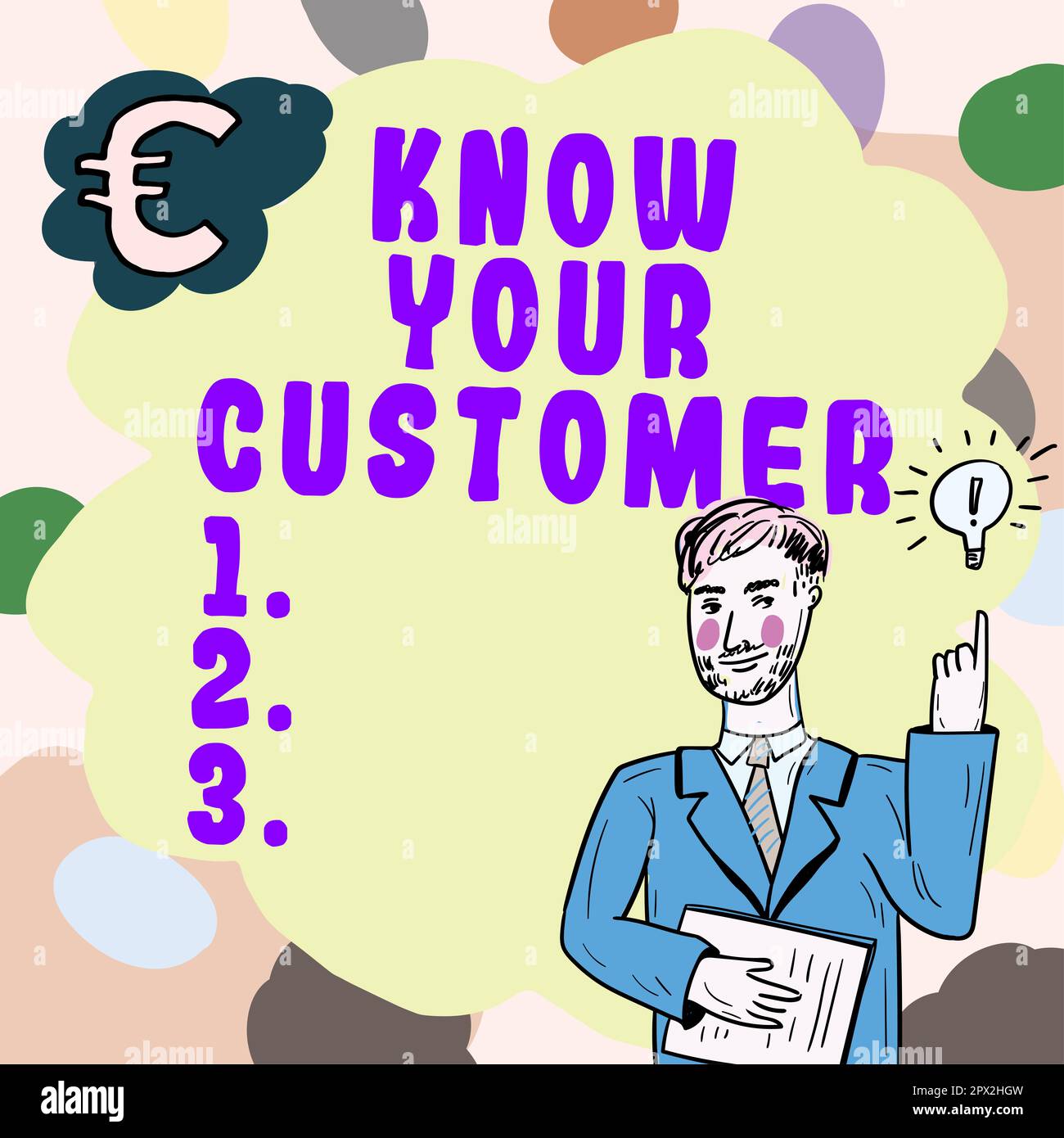 Hand writing sign Know Your Customer, Business concept Marketing ...