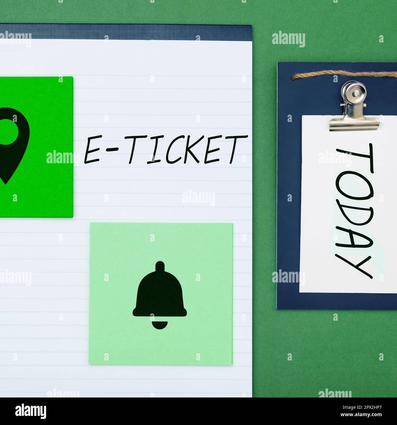 Handwriting text E Ticket, Business idea Digital ticket that is as ...