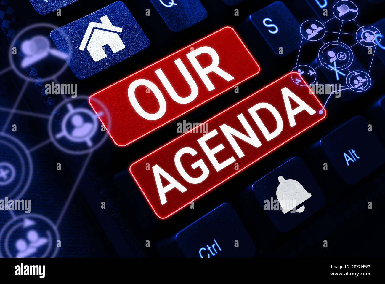 Handwriting text Our Agenda, Business idea Personal schedule reminders ...